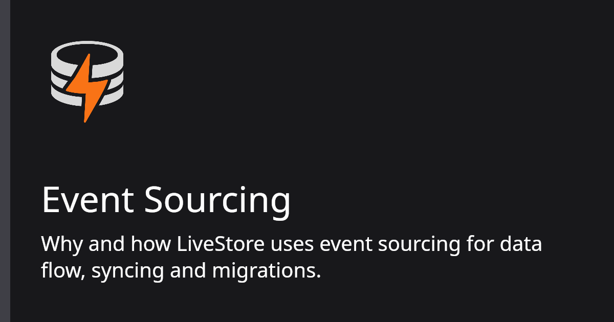 Event Sourcing | LiveStore (0.3.1)
